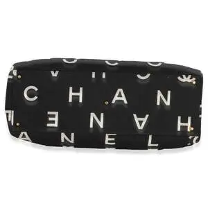 Chanel Vintage Quilted Logo Canvas Tote