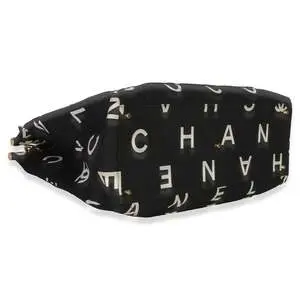 Chanel Vintage Quilted Logo Canvas Tote