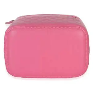 Chanel Quilted Caviar Top Handle Vanity Case