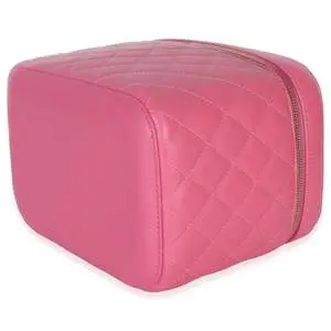Chanel Quilted Caviar Top Handle Vanity Case - Pink