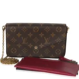 LOUIS VUITTON Monogram Canvas Felicie Pochette Shoulder Bag - Brown