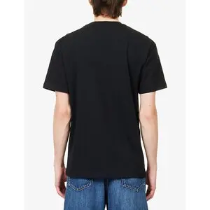 Givenchy Appliqué Logo-text Cotton T-shirt - Black