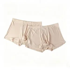 SOFT STROKES SILK Neutrals Set Of Two Knitted Silk Trunks - Beige
