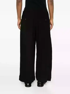 ZIGGY CHEN Pleated Turn-up Trousers