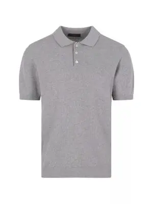 ZANONE Textured-knit Polo Sweater