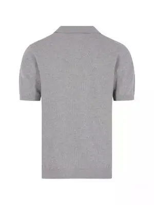 ZANONE Textured-knit Polo Sweater