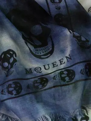Alexander McQueen Skull-print Tie-dye Scarf