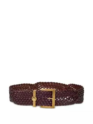 Etro Woven Leather Belt - Red