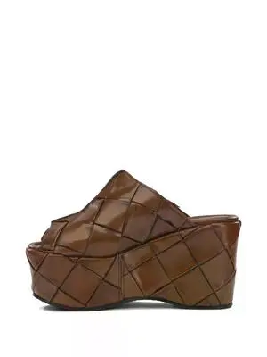 PONS QUINTANA Elisa Woven Leather Platform Sandals
