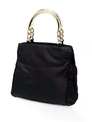 Prada Tessuto Metal Handle Bag