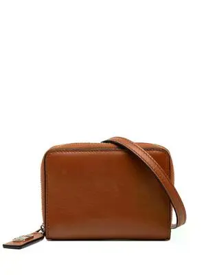 Valentino Garavani Vlogo Leather Wallet On Strap Crossbody Bag - Brown