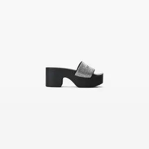 Alexander Wang Crystal Hotfix Platform Slide