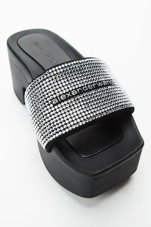 Alexander Wang Crystal Hotfix Platform Slide