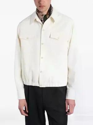 LARDINI Elasticated-hem Button-up Jacket