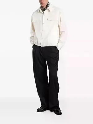 LARDINI Elasticated-hem Button-up Jacket