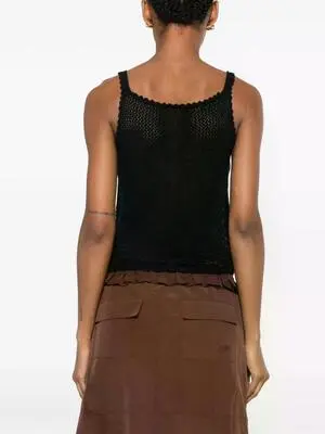DUNST Crochet-knit Embellished Top