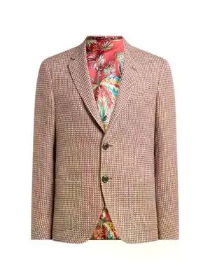 Etro Single-breasted Tweed Blazer - Red