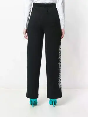 Off-White Wide Leg Drawstring Joggers With Side Print