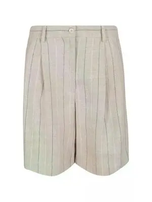 Antonelli Firenze Pinstripe Pleated Shorts