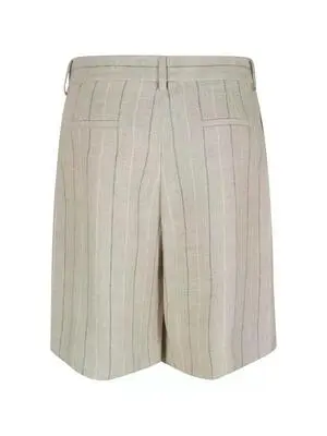 Antonelli Firenze Pinstripe Pleated Shorts