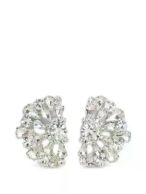 Magda Butrym Crystal-embellished Fan Earrings - Silver