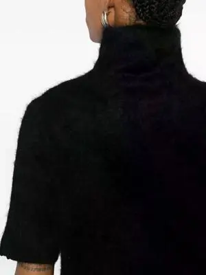 Soft Goat High-neck Short-sleeve Sweater