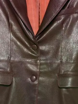 MANOKHI Single-breasted Leather Jacket