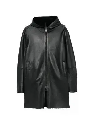 Tagliatore Wilson Hooded Leather Jacket