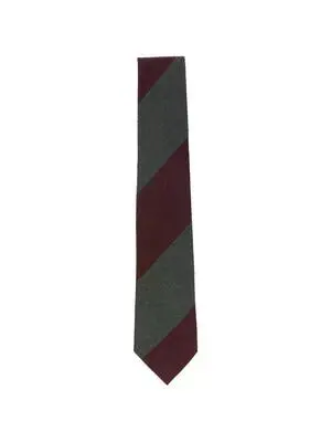 Tagliatore Silk Diagonal Stripe Tie - Grey
