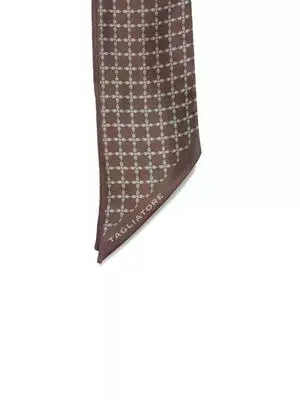 Tagliatore Geometric Print Silk Scarf