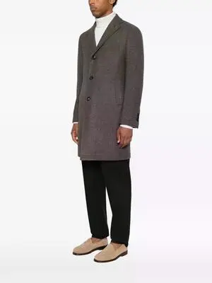 Tagliatore Single-breasted Herringbone Coat