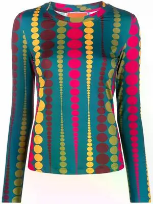 La DoubleJ Bubbles Print" Jersey T-shirt - Blue
