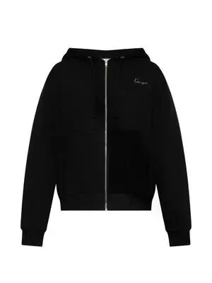 Kenzo Logo Embroidered Zip-up Hoodie