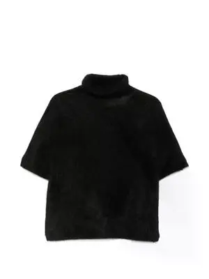 Soft Goat High-neck Short-sleeve Sweater