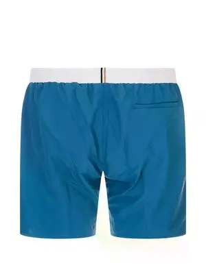 BOSS Logo Print Swim Shorts - Blue