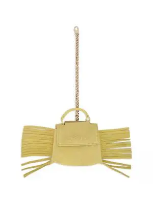 Orciani Sveva Fringed Chain-link Bag Charm - Yellow