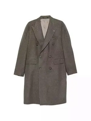 Tagliatore Prince Of Wales Check Double-breasted Coat - Brown