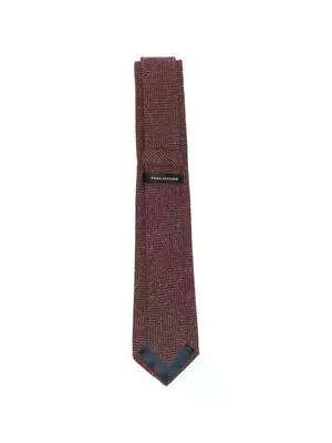 Tagliatore Textured Neck Tie - Red