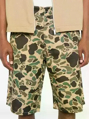 REPLAY Camouflage Print Ripstop Shorts