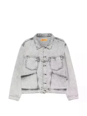 REPLAY Acid Wash Denim Jacket - Grey