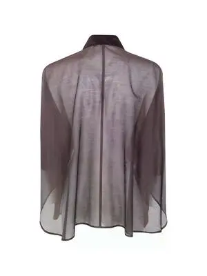 DRHOPE Sheer Button-up Shirt