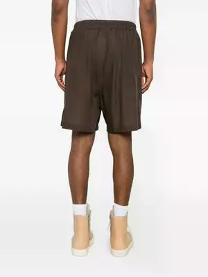 Rick Owens Dark Drawstring Side-slit Shorts