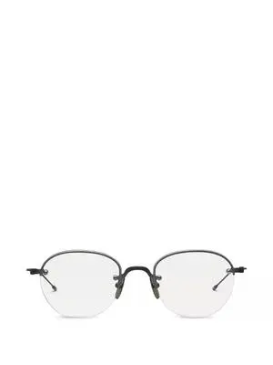 Thom Browne Semi-rimless Oval-frame Glasses - Black