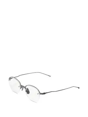 Thom Browne Semi-rimless Oval-frame Glasses