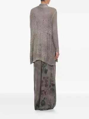 Avant Toi Open-knit Distressed Cardigan