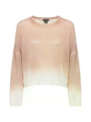 Avant Toi Ombré Effect Open Knit Sweater