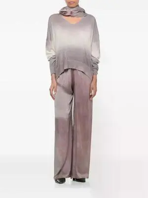 Avant Toi Ombré Effect V-neck Sweater