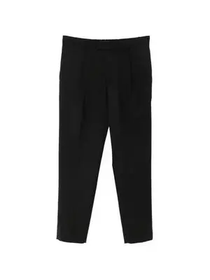 LOW BRAND Overseas Pleated Elasticated-waistband Trousers - Black