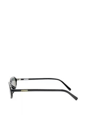 Jacquemus Oval Sunglasses With Logo Plaque