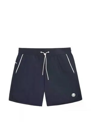 JONSEN ISLAND Piped Trim Drawstring Shorts - Blue